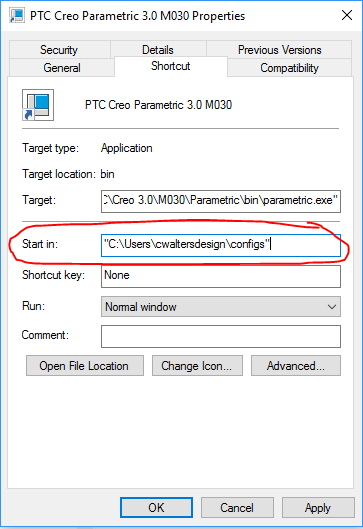 Solved: How to change default config file location in creo - PTC Community